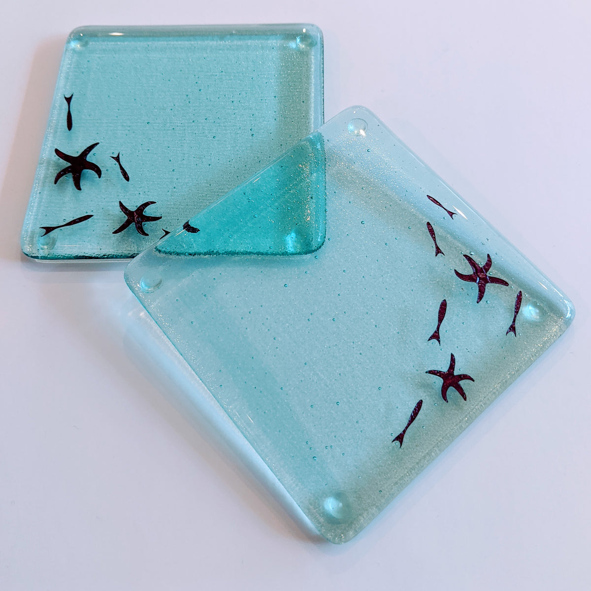 Reef Coaster – Sophie Gregson - Hand fused glass